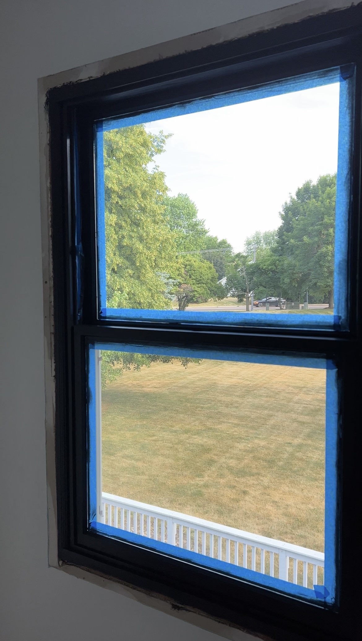 STAINING OUR WOOD WINDOWS BLACK - The LKS Address