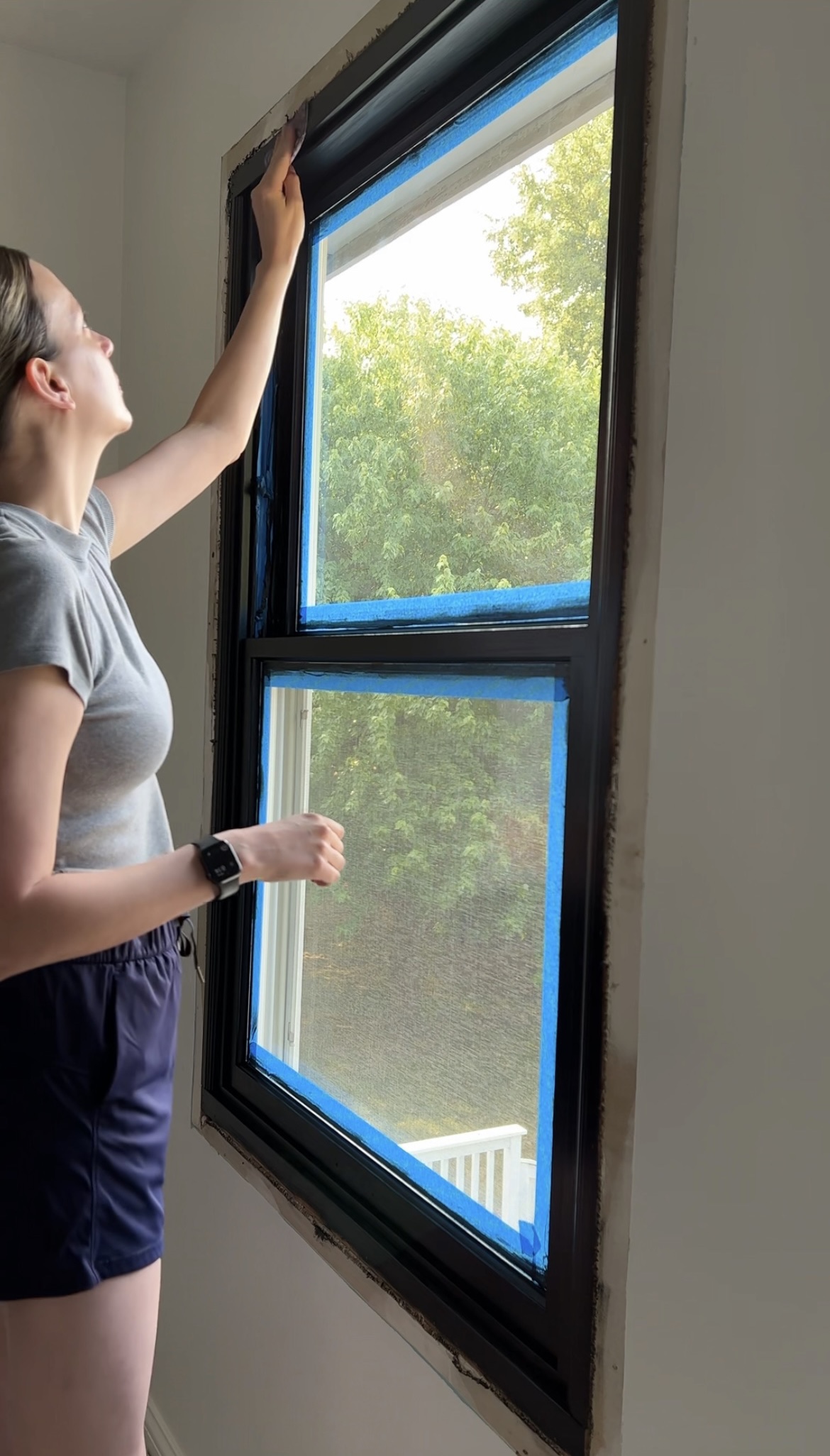 STAINING OUR WOOD WINDOWS BLACK - The LKS Address