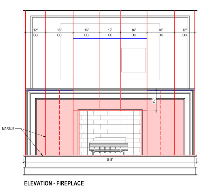 FRAMING OVER OUR EXISTING BRICK FIREPLACE - The LKS Address