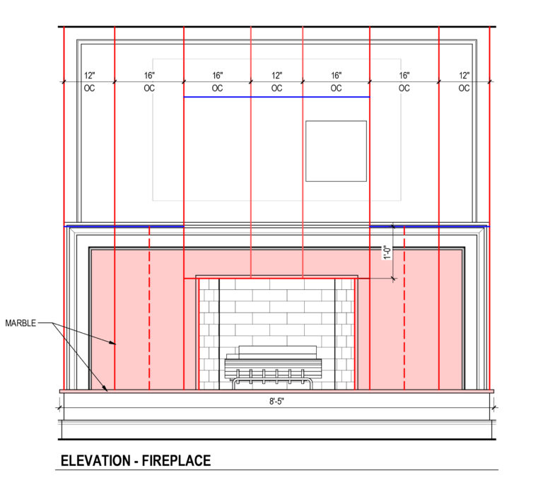 FRAMING OVER OUR EXISTING BRICK FIREPLACE - The LKS Address